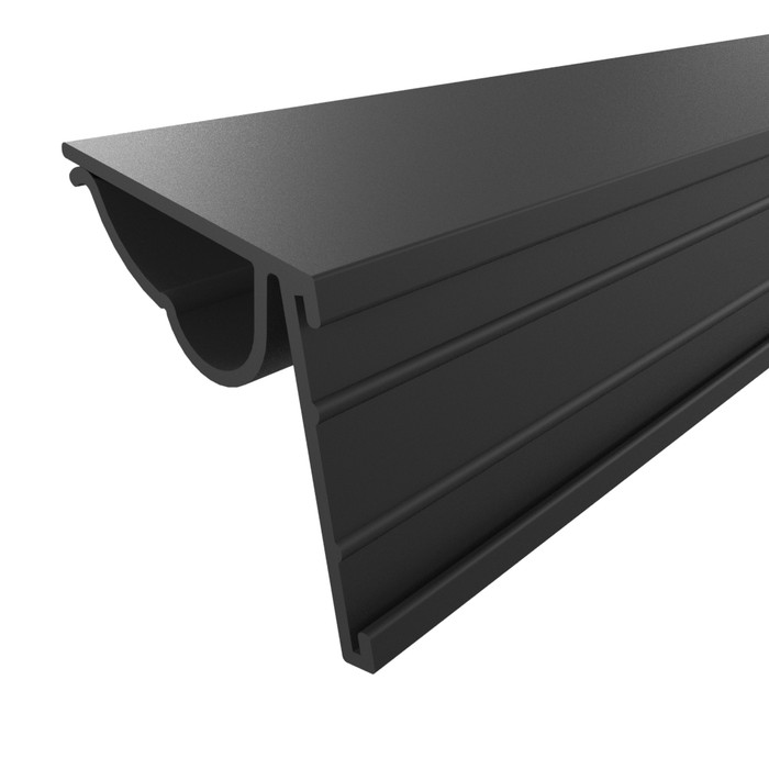 Heavy Duty Black Price Tag Molding Single Wire Cooler Shelves | DGS Retail