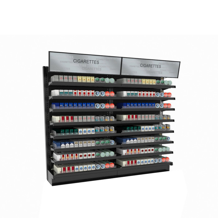 TobacPro Cigarette Display Rack With Pushers, 16 Shelves 72W 60H | DGS ...