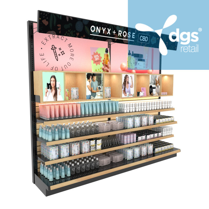 Impactful Real Wood Slatwall Wall Display 36W 84H 13D | DGS Retail