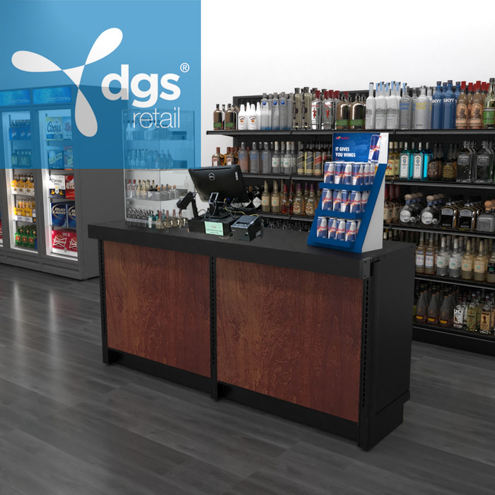 Modern Wood Cash Wrap Counters On Sale | DGS Retail