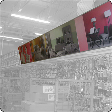 Gondola Header Sign Holder For Wall Displays | DGS Retail