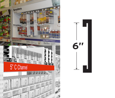 Economy Retail Sign Channels | Warehouse Rack Shelf Sign