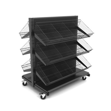 Wheeled Mobile Gondola Unit With 8 Shelves | DGS Retail
