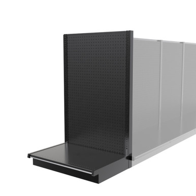 Lozier Gondola Shelving End Cap Black 36W 60H 25D | DGS Retail