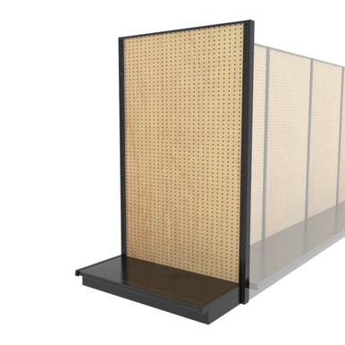 Lozier Shelving End Cap Display With Woodgrain Pegboard 48W 84H 25D ...