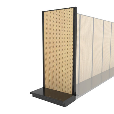 Lozier Shelving End Cap Display With Woodgrain Pegboard 36W 84H 19D ...