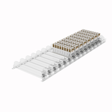 Spring Loaded Shelf Pushers for Gondola, Wood Shelves 36W | DGS Retail