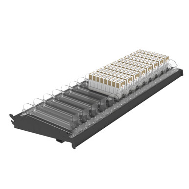 Black Gondola Shelf With Spring Loaded Pushers 36W | DGS Retail