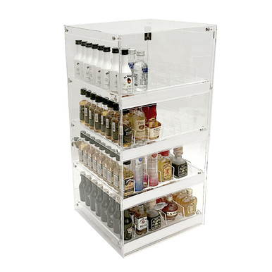 Panny Mini Liquor Bottle Display Case - Secure Acrylic Counter Showcase