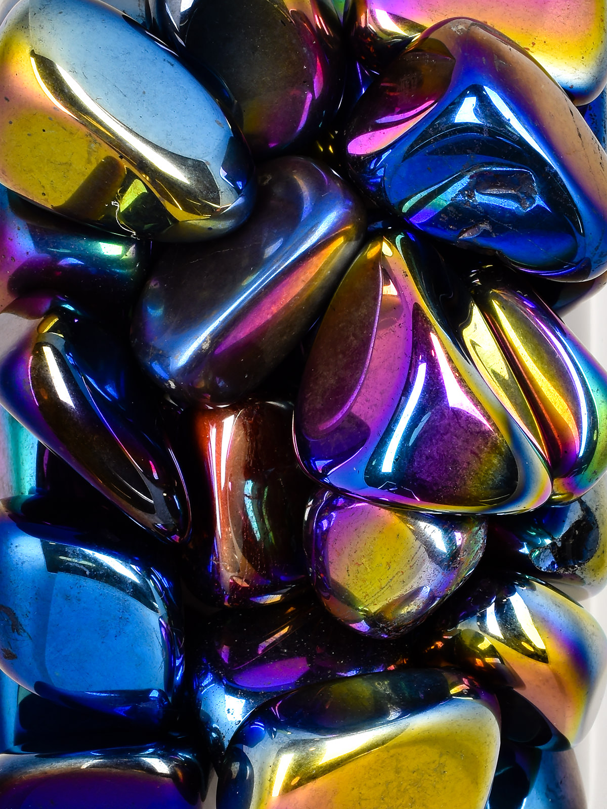 Flame Aura Tumbled Stones - Exquisite Crystals