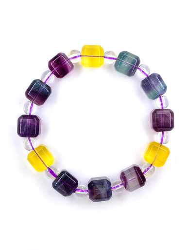 Fluorite Cube Bracelet - 437-JAK - Exquisite Crystals