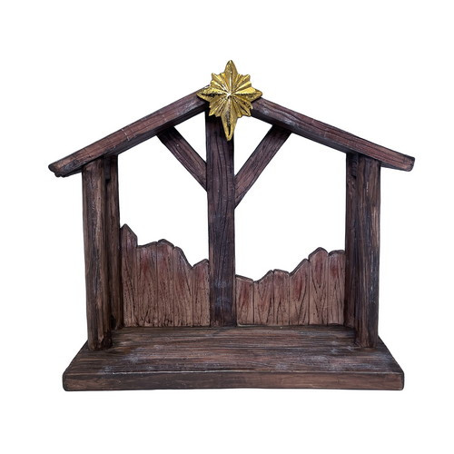 Nativity Stable: Gold Star 42cm - The Square Gift Store