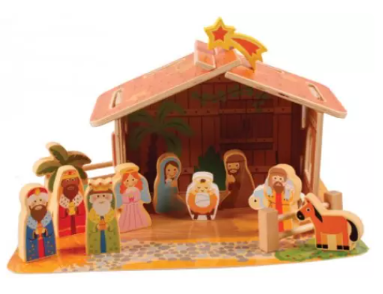 Nativity - Childrens Wood Set with Shed - The Square Gift Store