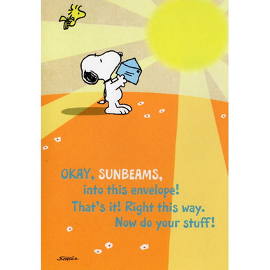 Card: Get Well Soon Peanuts - Sunshine - The Square Gift Store