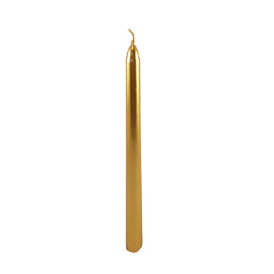 Candle: Dining Taper - 250mm Metallic Gold - The Square Gift Store
