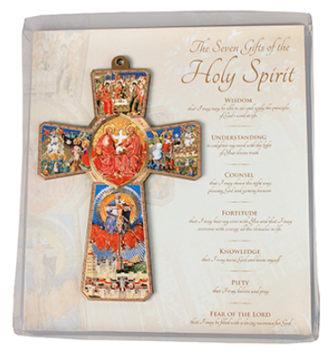 Holy Spirit Wood Cross 5 1/2 inch Laser Cut - The Square Gift Store
