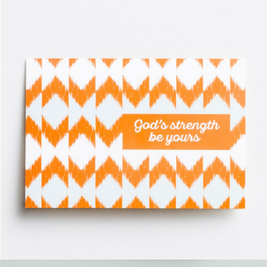 Get Well Soon Card: God's Strength be yours - The Square Gift Store