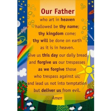 Prayer Card: Our Father, Children - The Square Gift Store