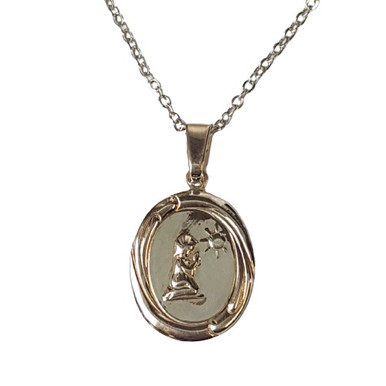 Sterling Silver First Communion Medallion 25mm - The Square Gift Store