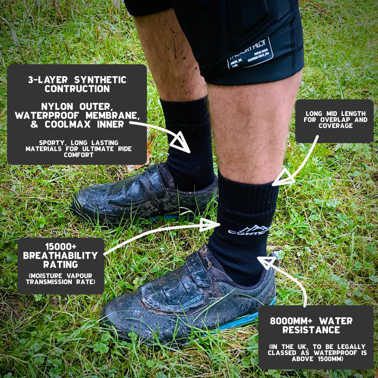 Context Ridewear Waterproof MTB Socks