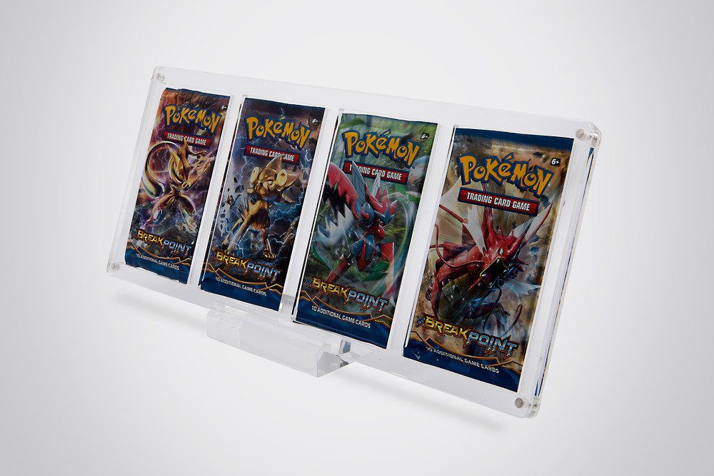 Quadruple Booster Pack Display Case incl. Stand - Palms Off Gaming ...