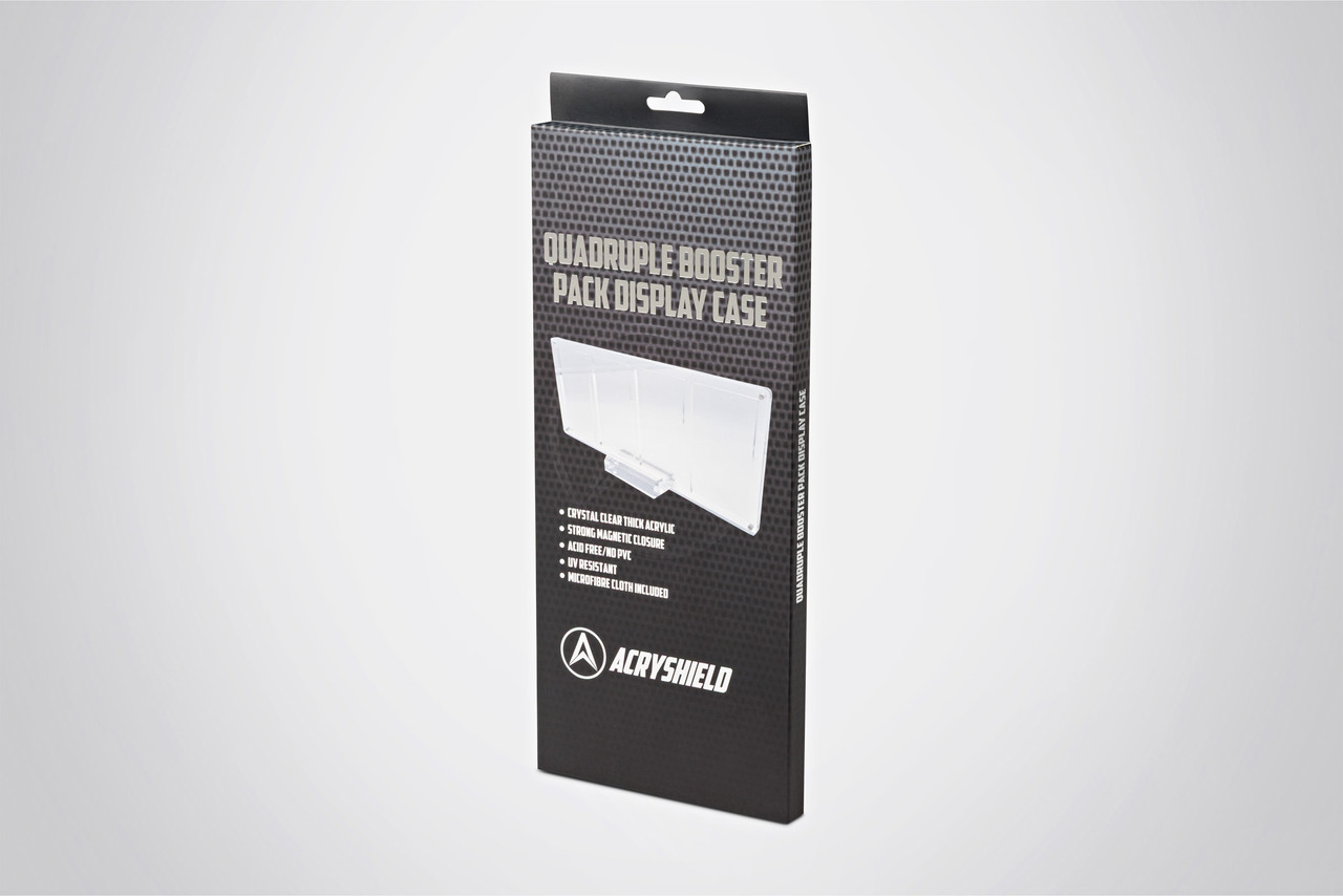 Quadruple Booster Pack Display Case incl. Stand - Palms Off Gaming ...