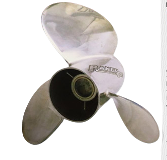 New BRP / Raker II HO Stainless Steel Propeller with TBX Hub and Thru ...