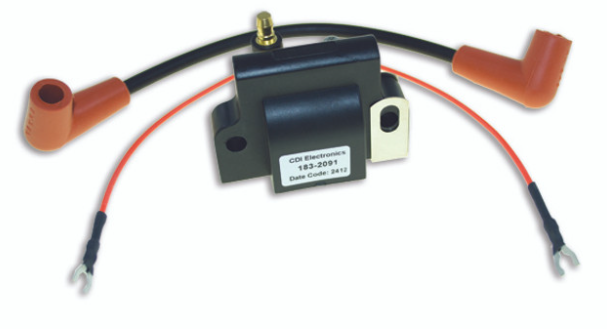 New CDI / Johnson & Evinrude 1971-1977 Ignition Coil 2 Cyl. Screw ...
