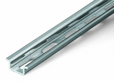 210-111 DIN rail - steel carrier rail; 15 x 5.5 mm; 1 mm thick; 2 m ...