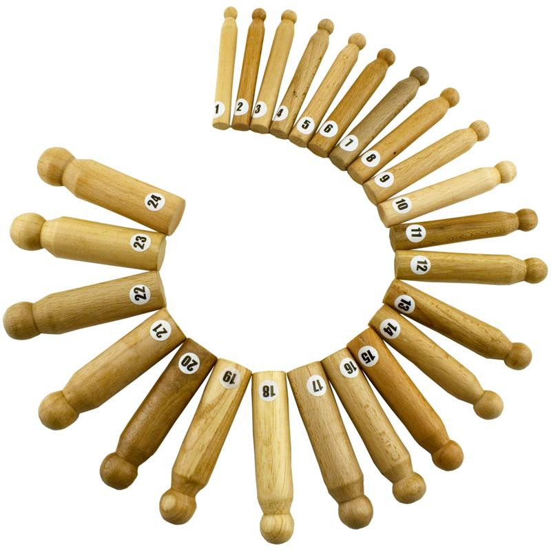 24 Pieces Wood Dapping Punch Set
