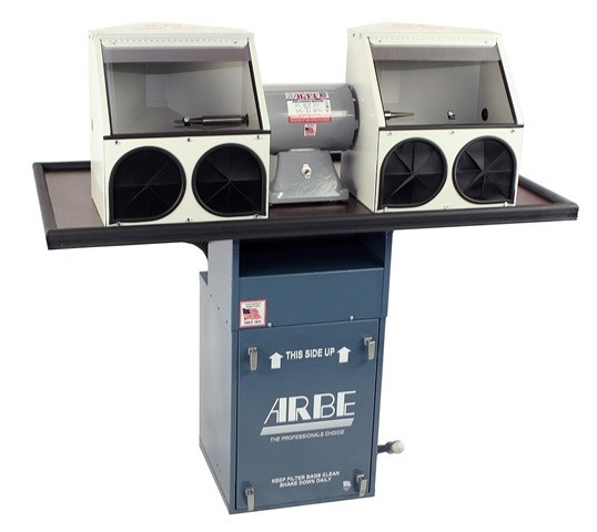 SIT DOWN FLOOR MODEL POLISHING SYSTEM W/ 1/2H.P DUST COLLECTOR, 1/2H.P ...