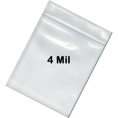4 Mil Zip Lock Bags Plain