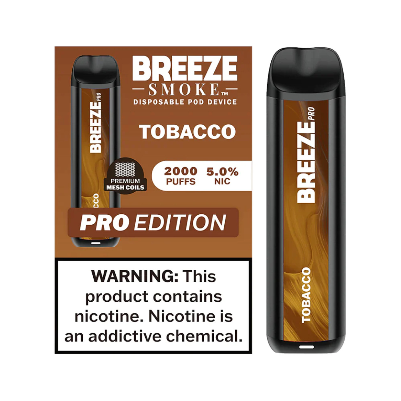 Breeze Pro 2000 Puffs Disposable Vape | Zero Nicotine & 5% Options ...