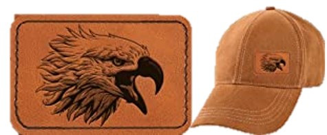 2" x 3" Caramel/Brown Rectangle Faux Leather Patch with Heat Adhesive ...