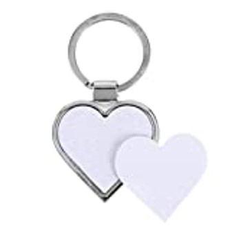 Heart Sublimation Metal Keychain
