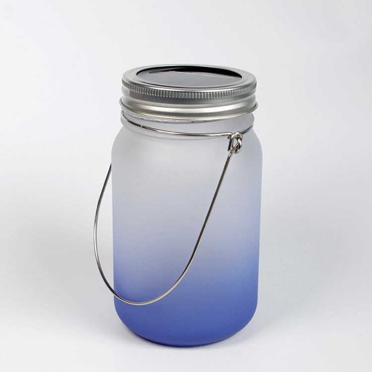 Set of 8 - 15 Oz Solar Fairy Light Sublimation Glass Lantern with Wire ...