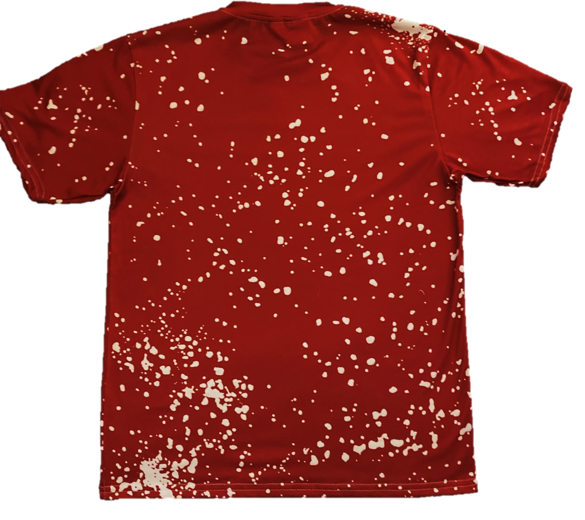 Youth Unisex Short Sleeve Crew Neck Polyester Sublimation Faux Bleach T ...