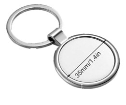 1.4" Round Metal Sublimation Key Chain