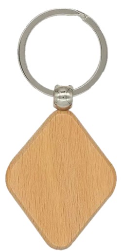 Wood Shape Blank with Key Ring