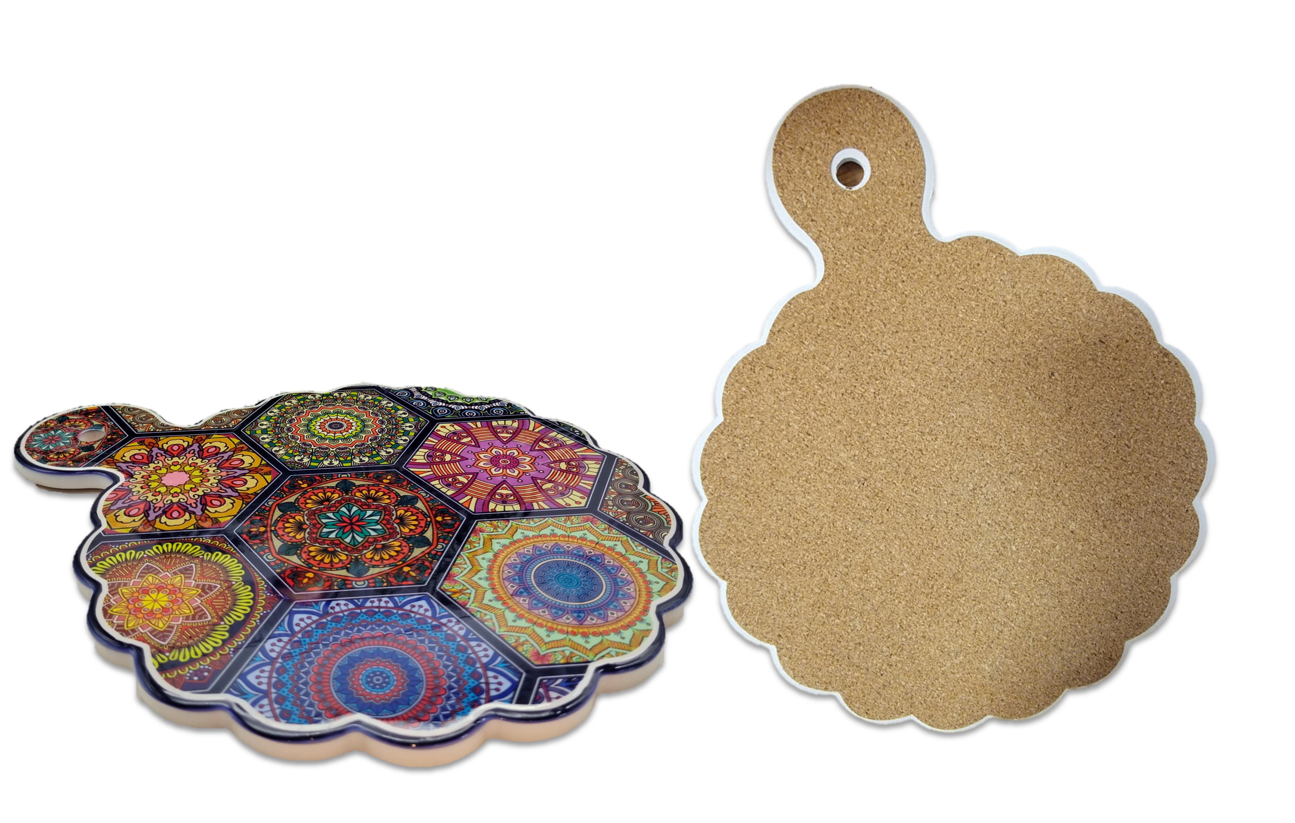 9" x 7.25" Scalloped Sublimation Ceramic Hot Plate