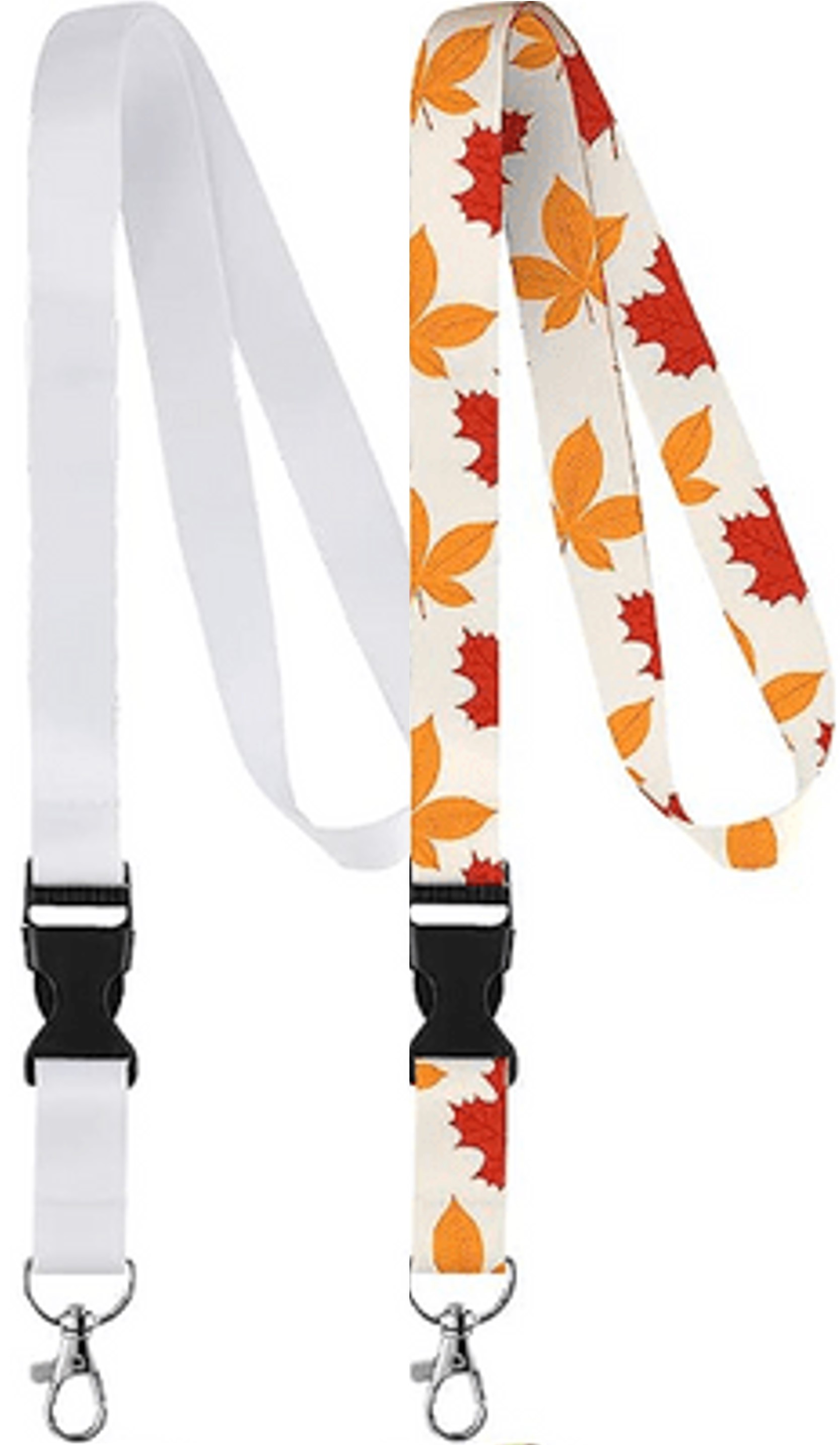 White Sublimation Lanyard with Break Away