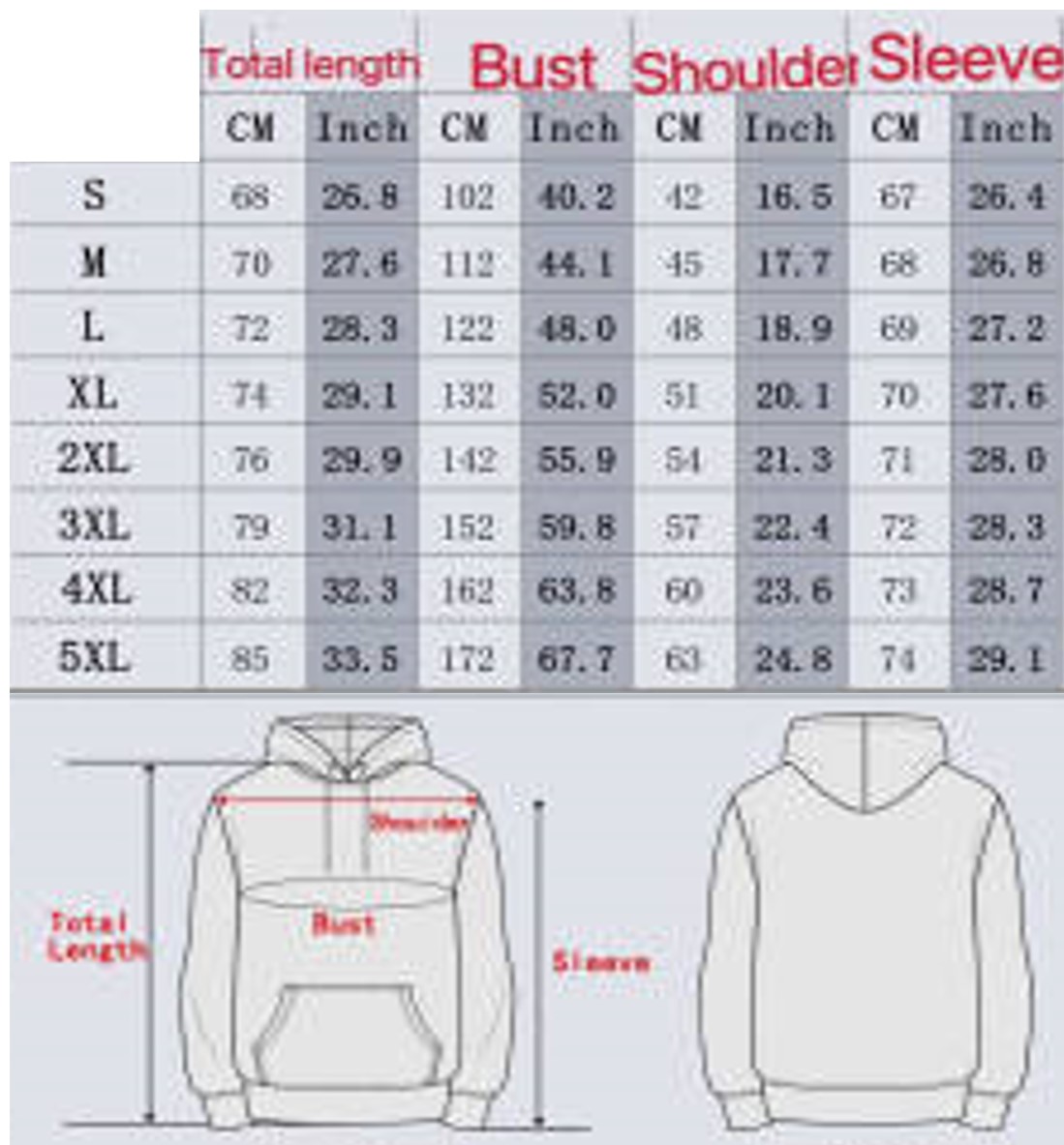 Adult Unisex Sublimation Hoodie with Front Pocket - 4 Styles / Colors ...