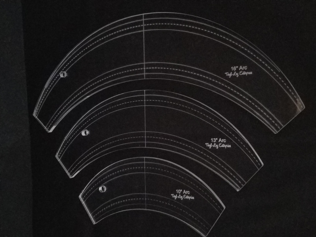 1/4" Quilting Template, Arc 10" - Teryl Loy Enterprises