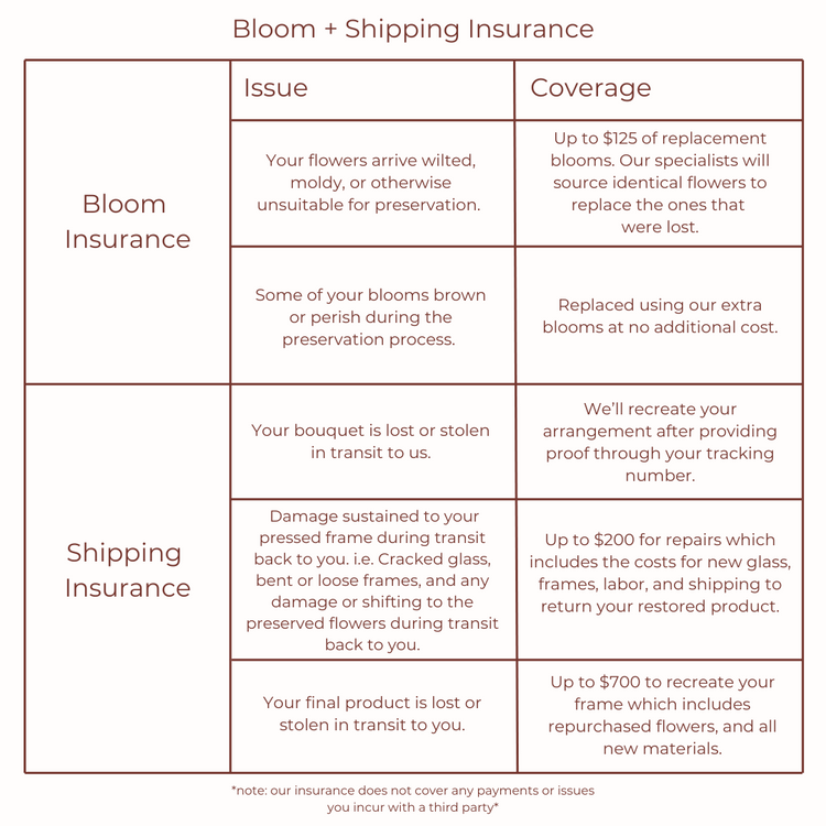 *NEW* Bloom + Shipping Insurance