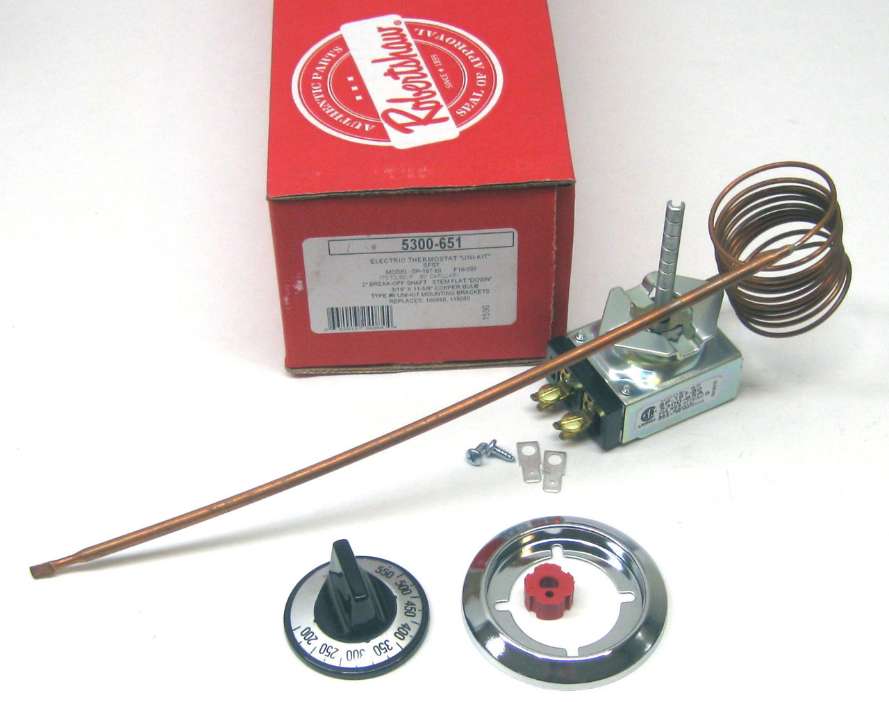 Robertshaw Electric Warmer Thermostat | McCombs Supply Co | 5300-041
