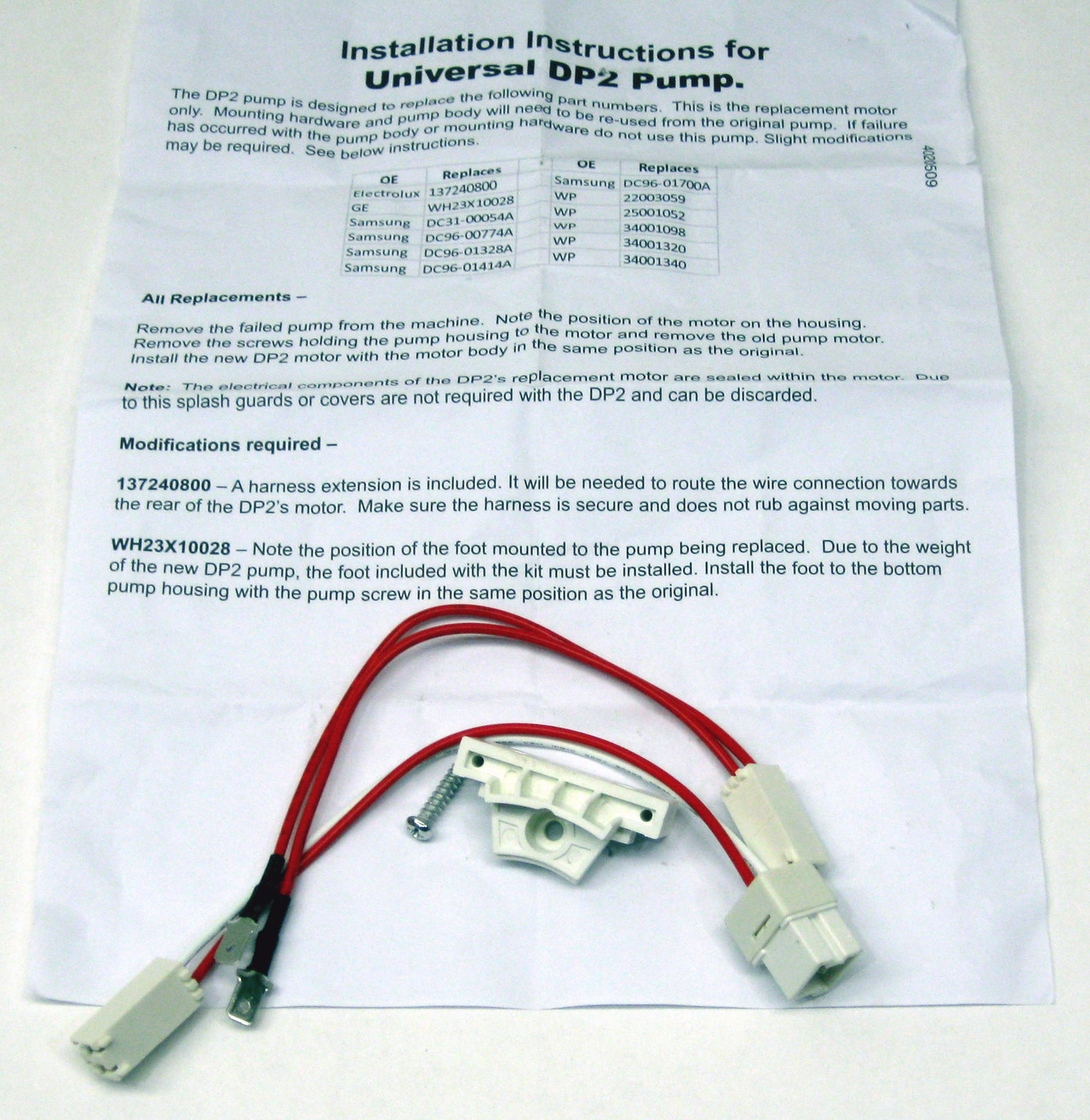 Clothes Washing Machine Pump for Samsung | McCombs Supply | DP2
