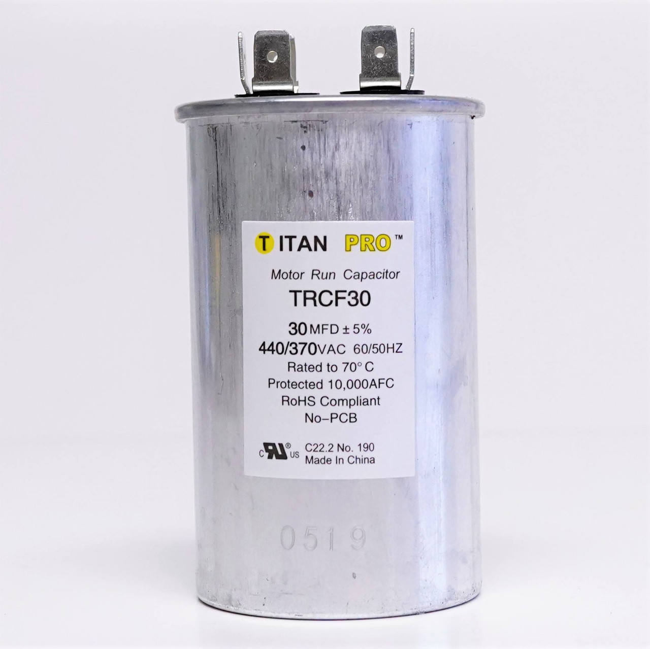 TRCF30 30 MFD 440V Round Motor Run Capacitor | McCombs Supply Co