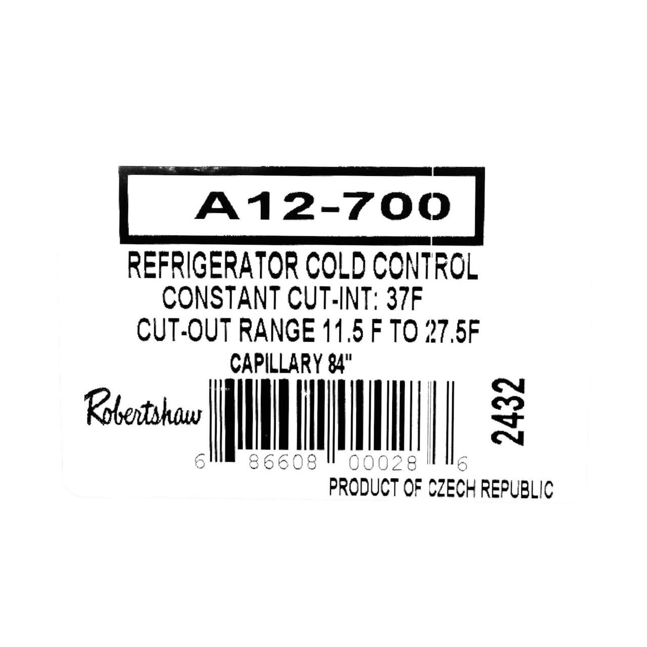 Ranco Cold Control | McCombs Supply Co | A12-700