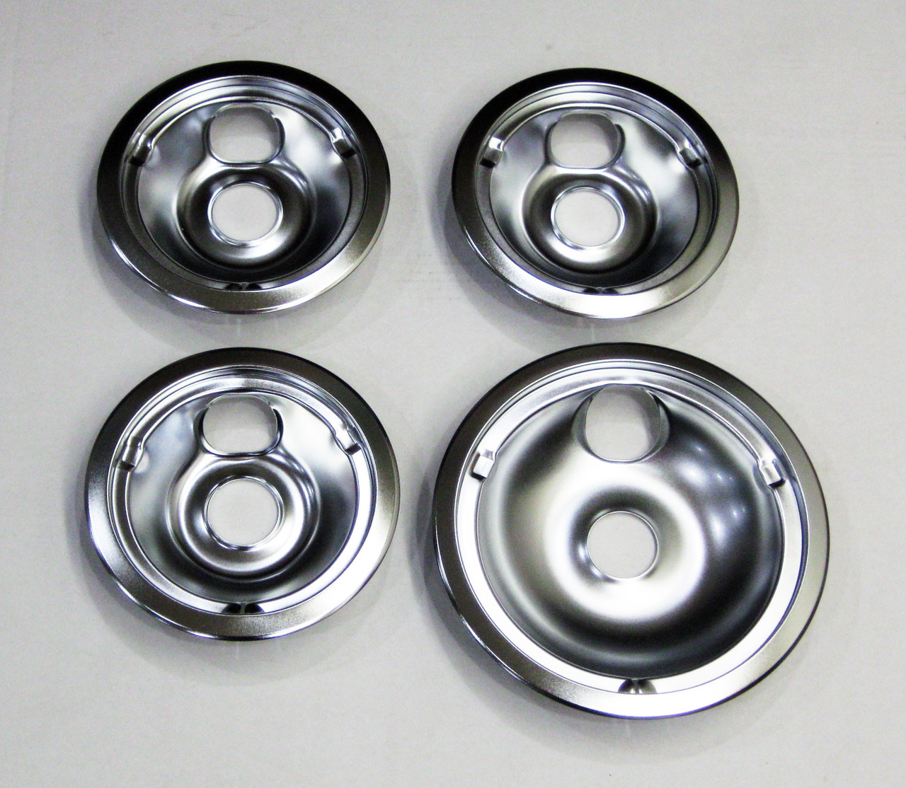 Chrome Drip Bowl Set for GE | McCombs Supply | WB31K5024, WB31K5024