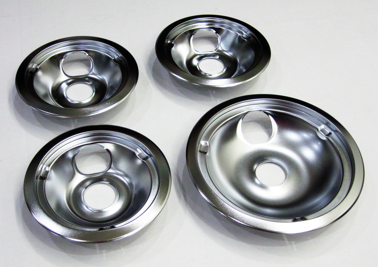 Chrome Drip Bowl Set for GE | McCombs Supply | WB31K5024, WB31K5024
